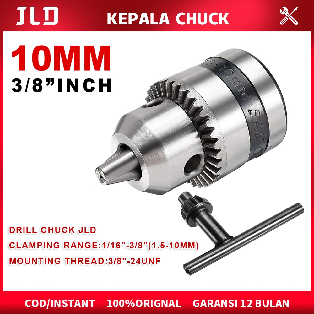 Jual JLD Kepala Bor 10-13MM Drill Chuck 3/8''-1/2" Chuck besi Kepala ...