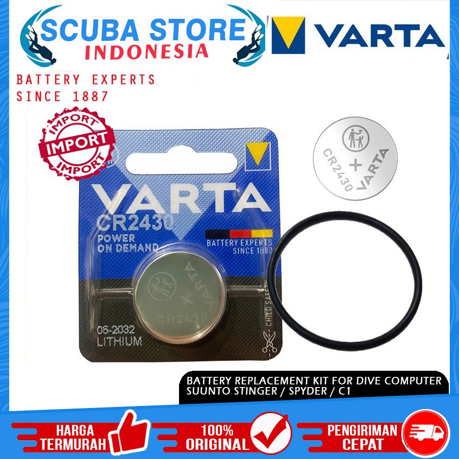 Jual CR2430 Battery Replacement Kit Varta Dive Computer Suunto Stinger ...