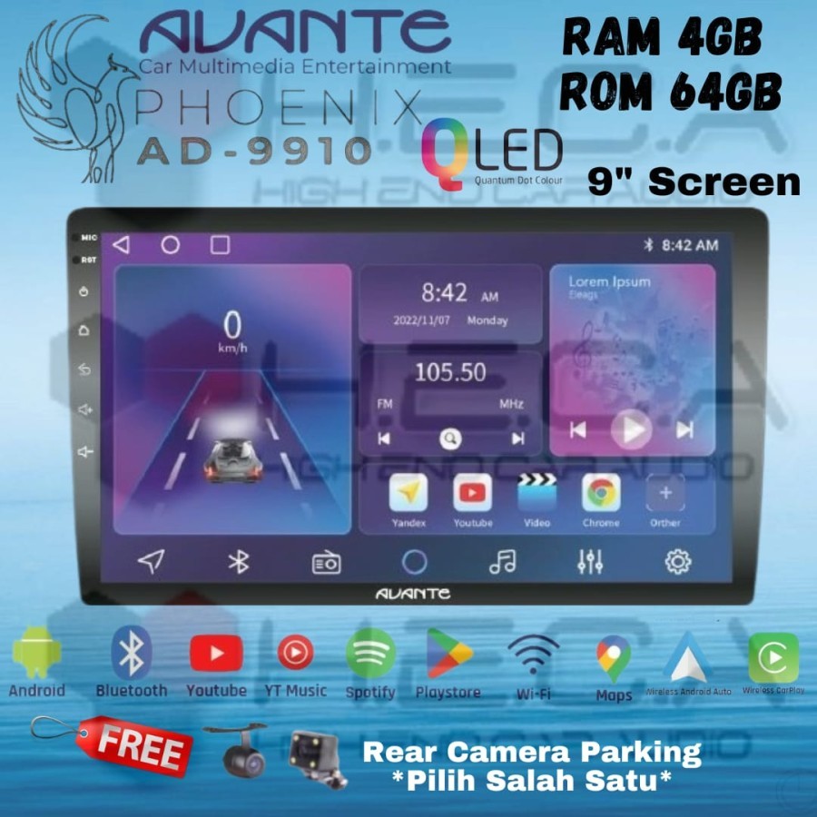 Jual Avante Phoenix AD-9910 Qled 9" 4/64 GB Head Unit Android Tape ...