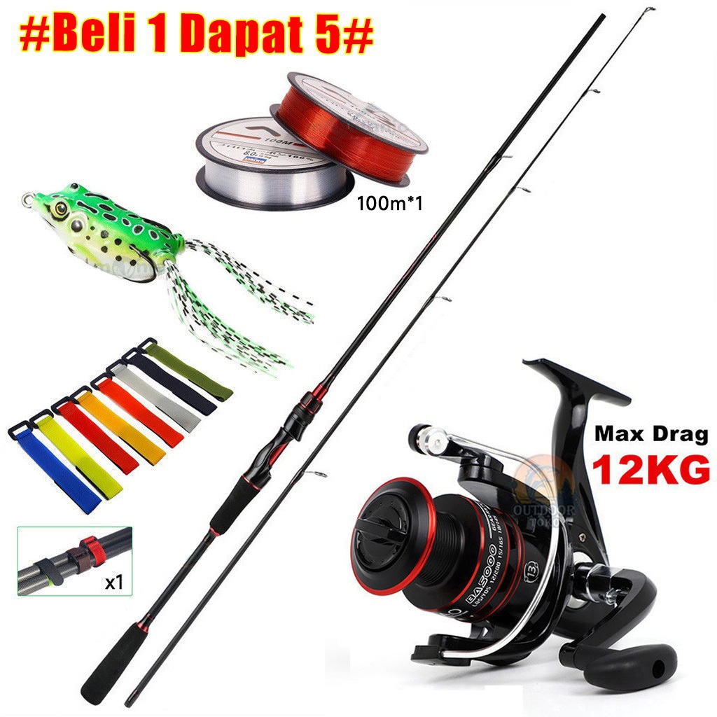 Jual 【# Beli 1 Dapat 6 #】Pancing Set 1.6M/1.8M/2.1M/2.4M Joran Pancing Set Dengan Bahan Serat ...