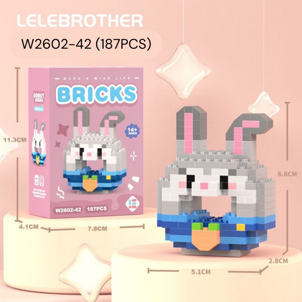 Jual [tma] Mainan Mini Brick Karakter / Balok Susun Mini / Building Box ...