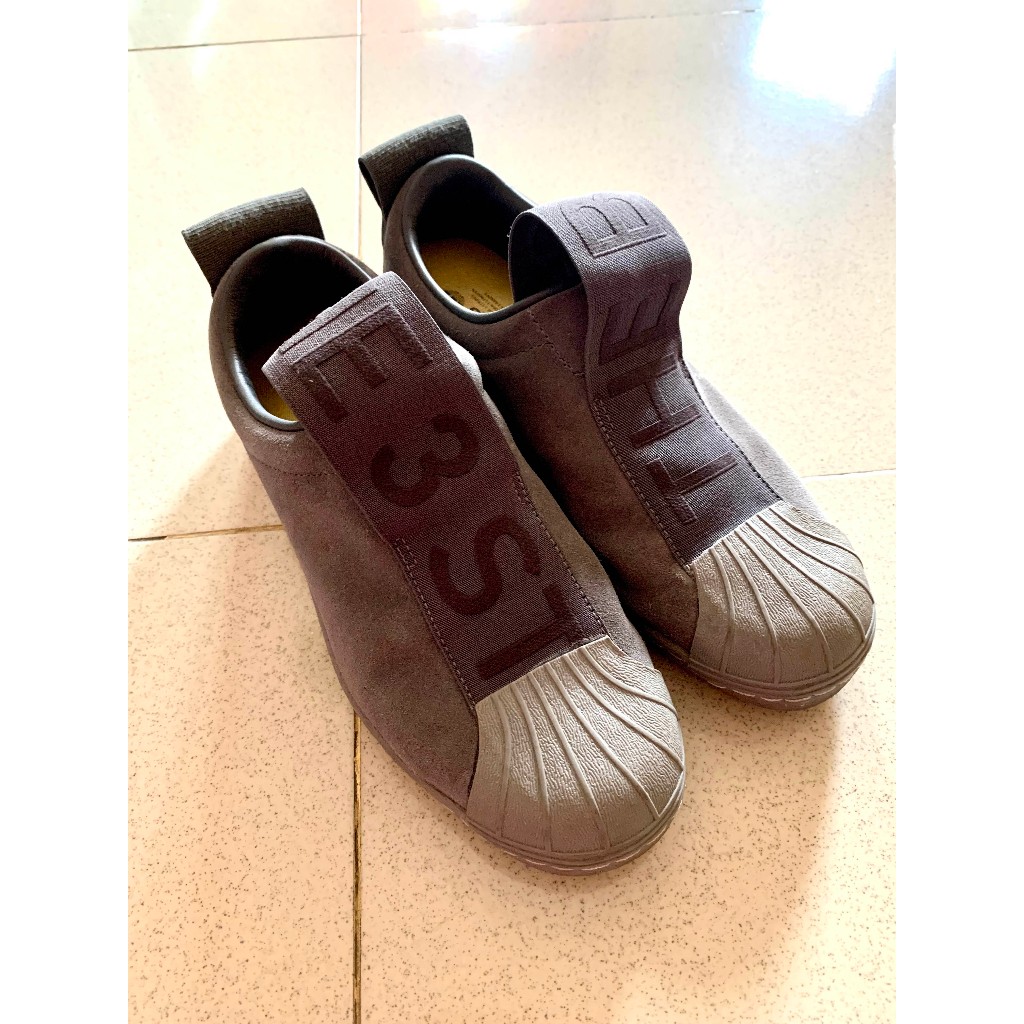 Jual [PRELOVED] Sepatu Adidas Superstar Grey BW3S Slip On | Shopee ...