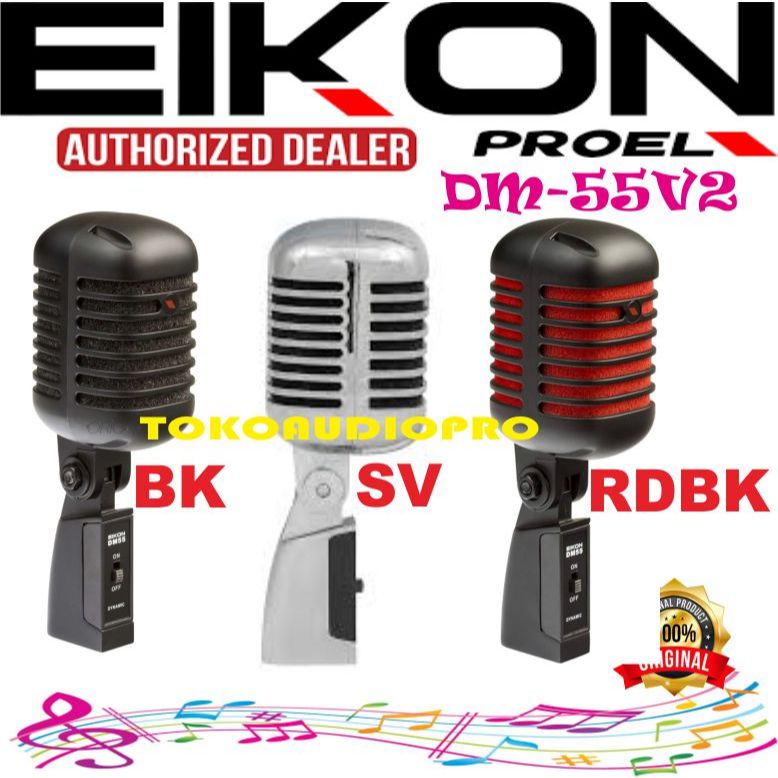 Jual Proel Eikon DM55V2 “VINTAGE” Professional Vocal Dynamic Microphone Eikon DM-55V2 | Shopee ...