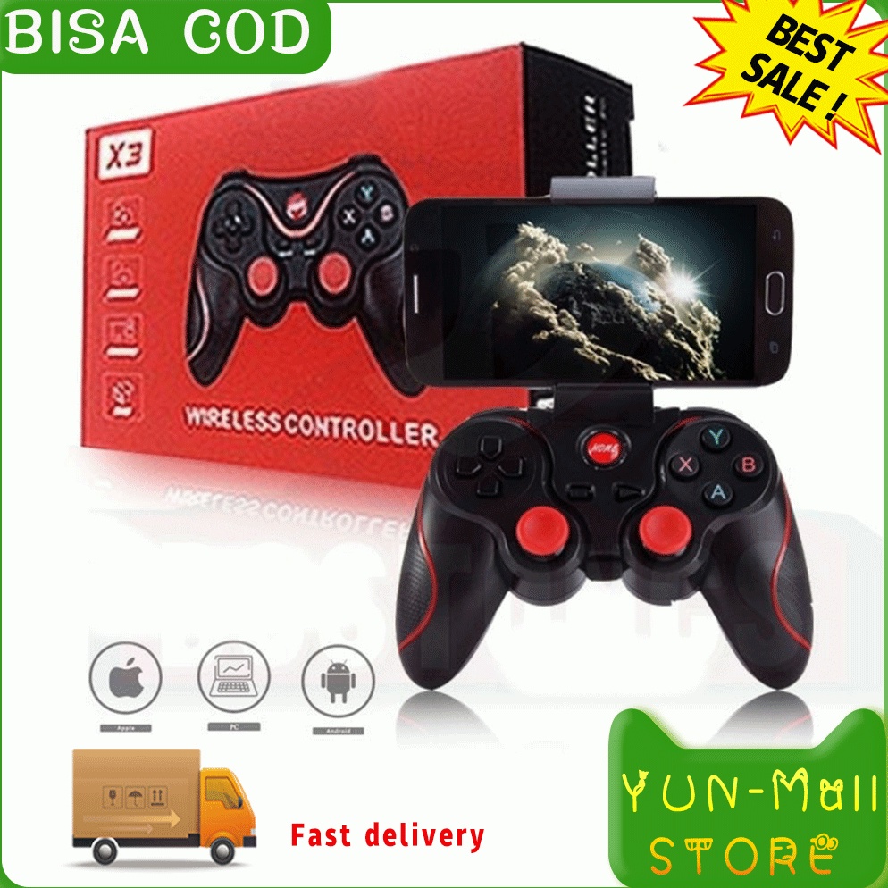 Jual KODE A83G BISA COD YUN Mall X3 Gamepad Bluetooth Smartphone Holder Wireless Joystick PC ...