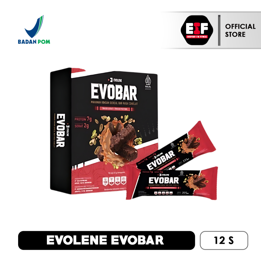 Jual EVOLENE Protein Bar Evobar 1 Box 12 Sachet | Shopee Indonesia
