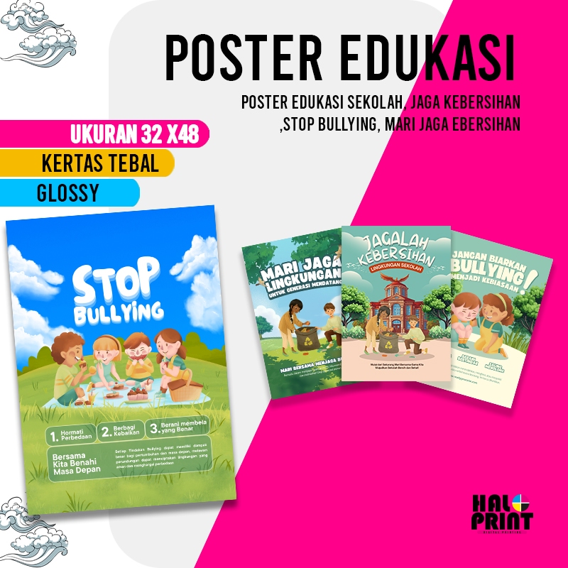 Jual POSTER EDUKASI Jaga Kebersihan - Bullying Edukasi Pajangan Sekolah Kelas Anak Dekorasi ...