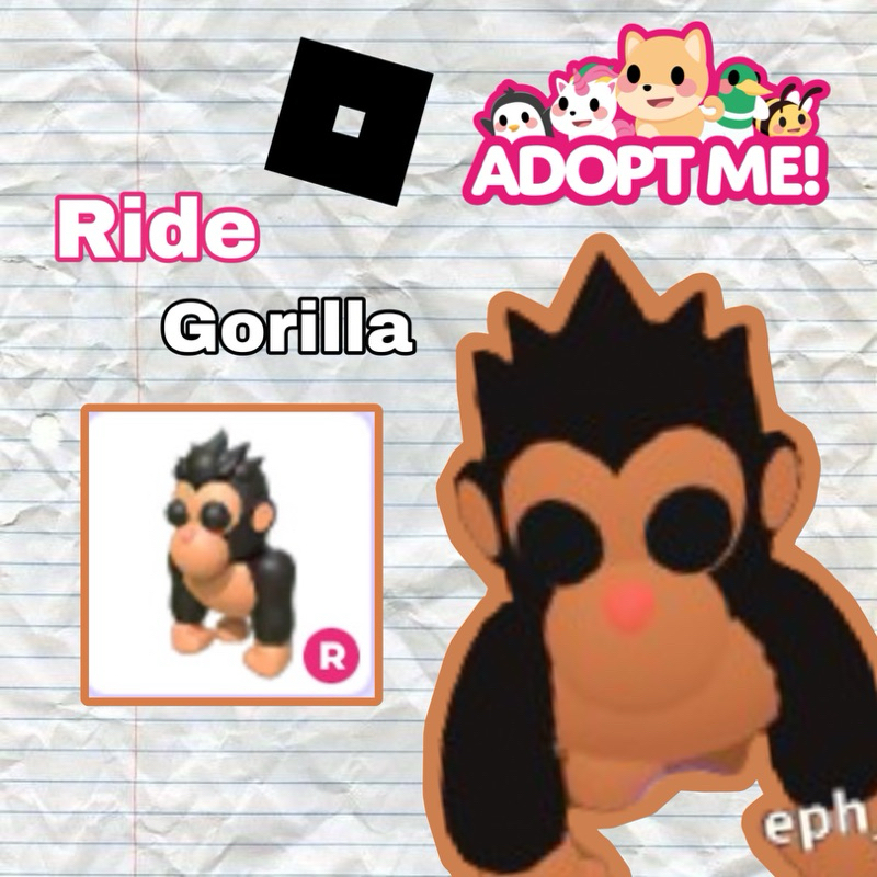 Jual Ride Gorilla Adopt me Roblox Murah - Ride Gorilla adopt me ...
