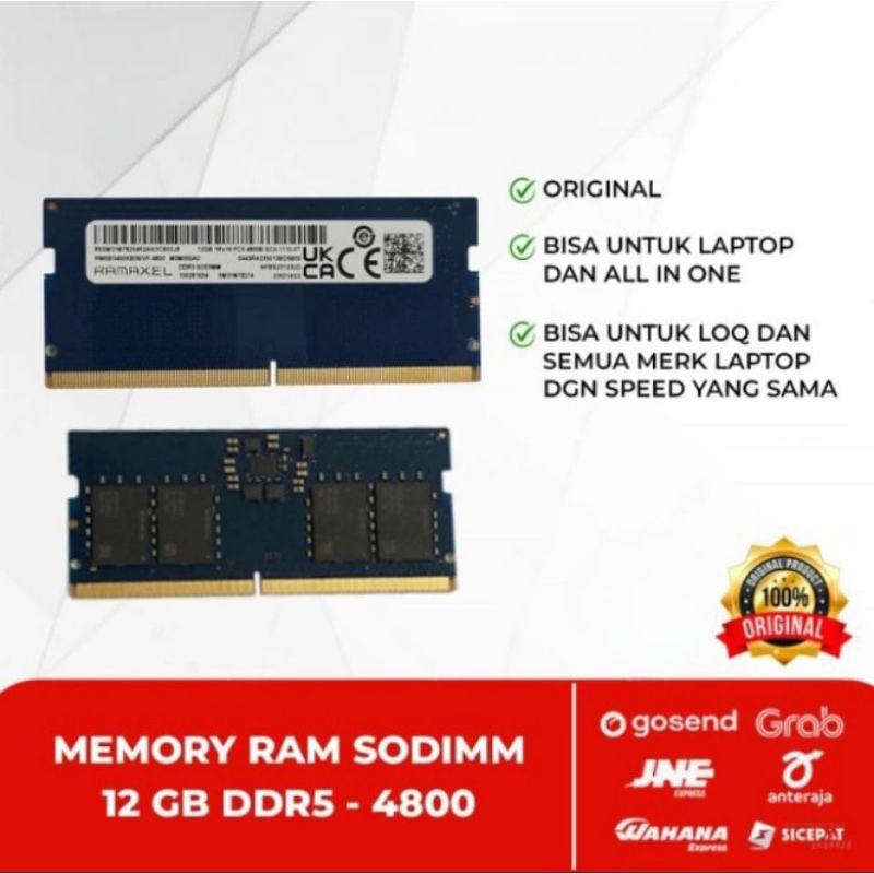Jual Ram 12GB DDR5 - 4800Mhz Copotan Laptop Lenovo LOQ 15 dari Baru ...