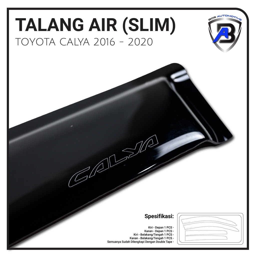 Jual Talang Air Pintu Mobil Toyota Calya 2016 – 2021 Model Slim 4 Pintu | Shopee Indonesia