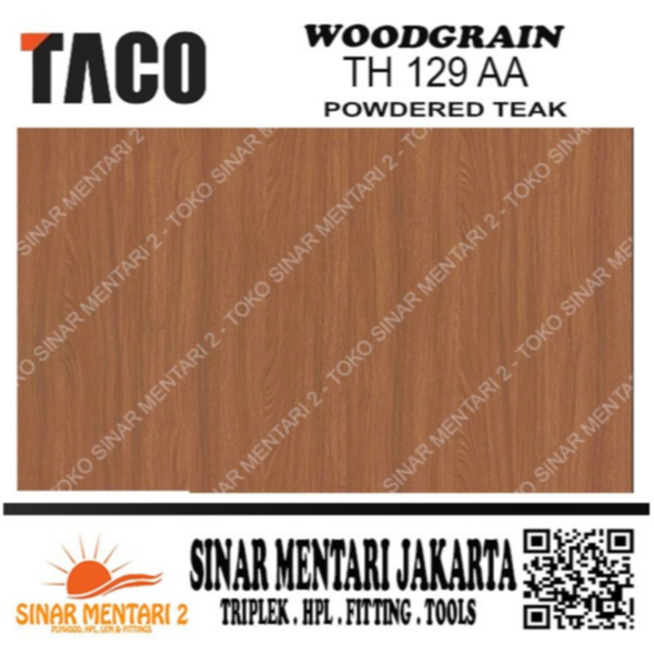 Jual TACO HPL WOODGRAIN TH 129 AA POWDERED TEAK | Shopee Indonesia