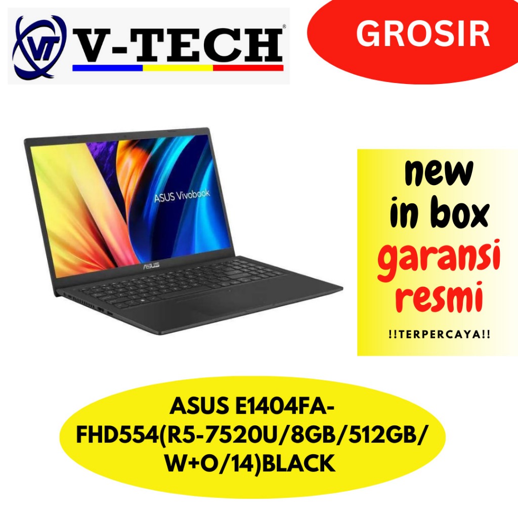 Jual ASUS E1404FA-FHD554(R5-7520U/8GB/512GB/W+O/14)BLACK | Shopee Indonesia