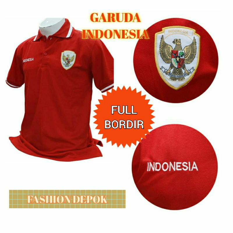 Jual Kaos polo shirt garuda Kaos garuda Indonesia | Shopee Indonesia