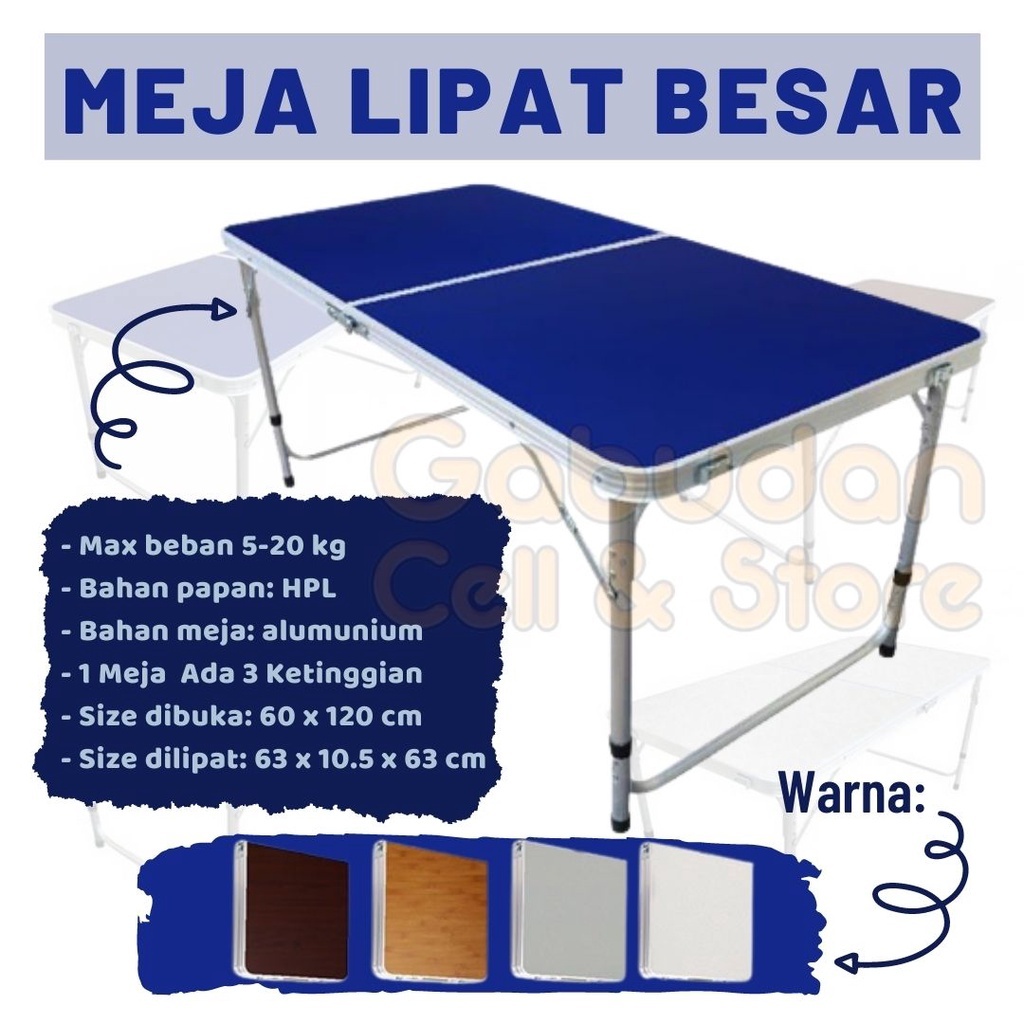Jual Meja Lipat Koper Hpl Meja Serbaguna Meja Lipat Portable Meja Kaki Bulat/Kotak | Shopee ...