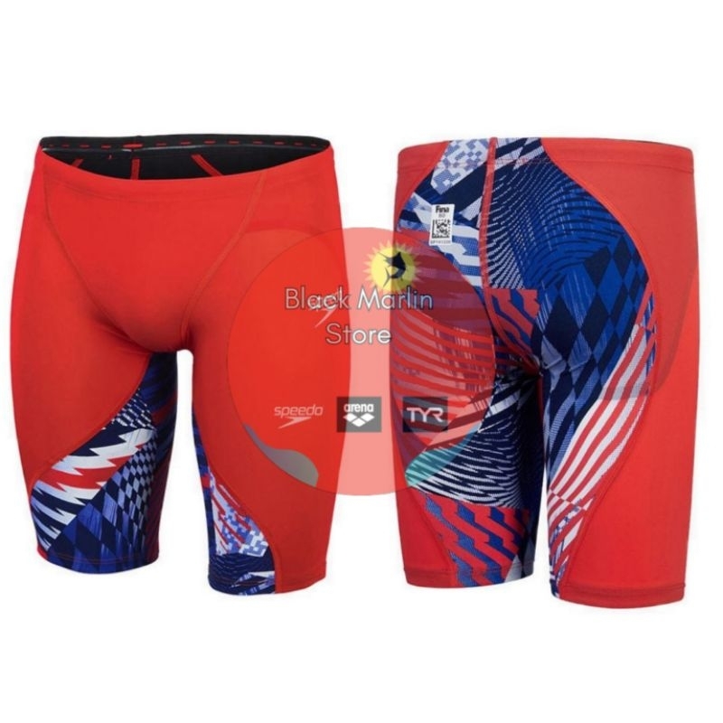 Jual Speedo Fastskin LZR Ignite Jammer Adult (Flame Red/Blue/White ...