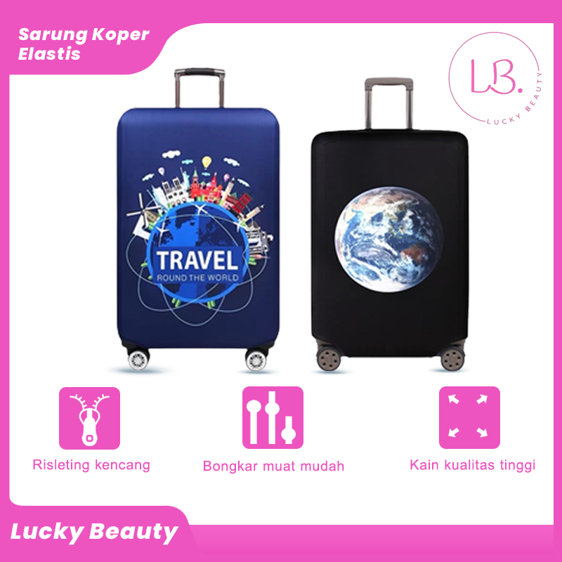 Jual Sarung Cover Pelindung Koper Elastis / Luggage Cover Lucu Tebal ...