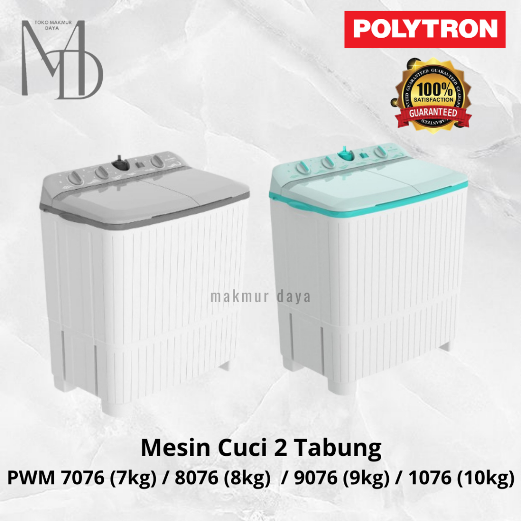 Jual Polytron Mesin Cuci 2 Tabung PWM 7076 / PWM 8076 / PWM 9076 / PWM ...