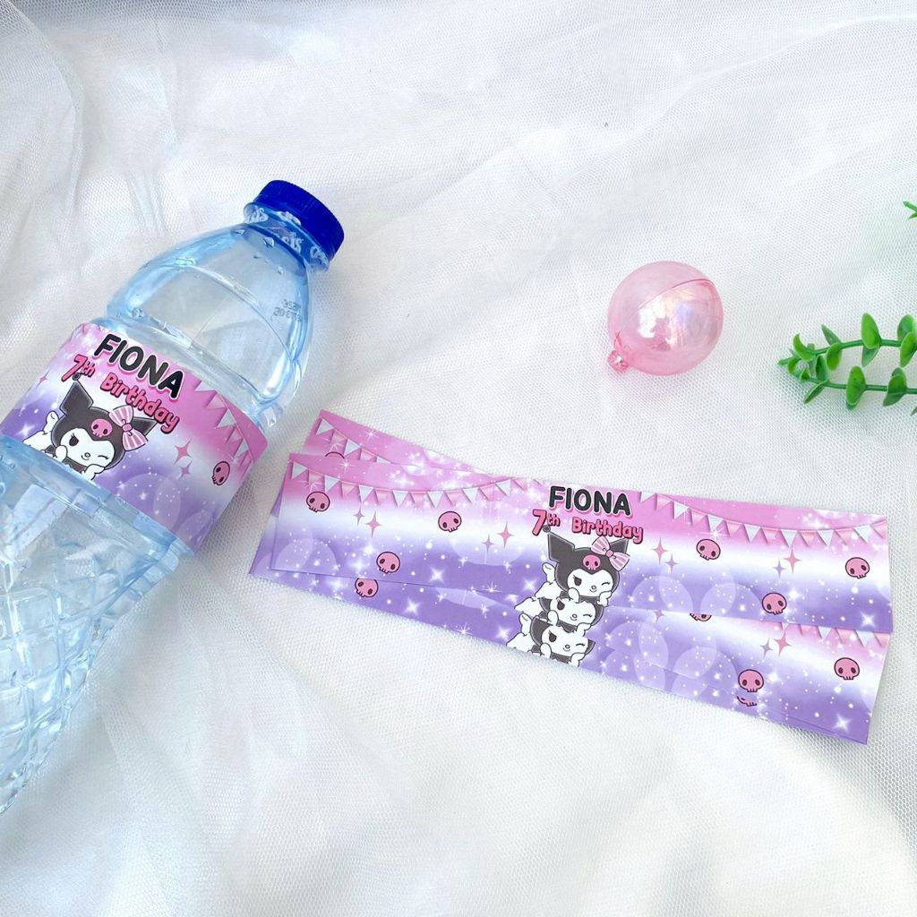 Jual Kuromi Label Aqua Botol 330ml / Label Dessert Table Birthday ...