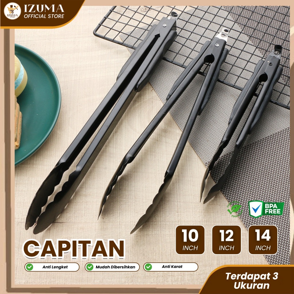 Jual IZUMA Capitan Makanan Roti Alat Penjepit Makanan Penjepit Kue ...