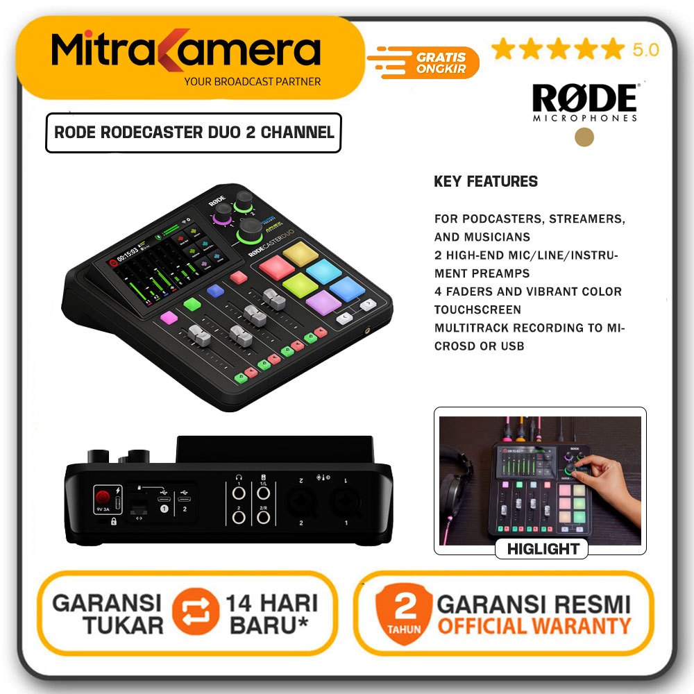 Jual RODE RODECaster Duo 2 Channel Professional Audio Mixer | Shopee ...