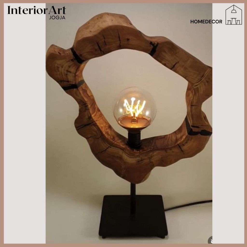 Jual KAP LAMPU RUSTIC KAYU AESTHETIC UNIK WOODEN LAMP | Shopee Indonesia