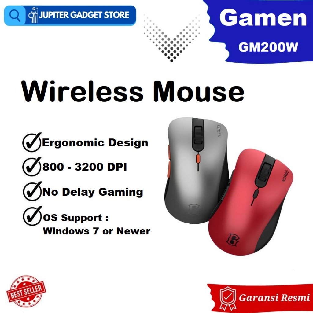 Jual Gamen GM200W Wireless Gaming Mouse | Shopee Indonesia