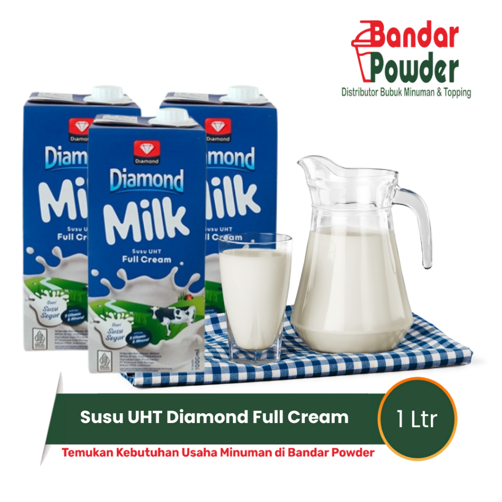 Jual Susu Diamond UHT 1 Liter Full Cream - Diamond Milk UHT - Bandar ...