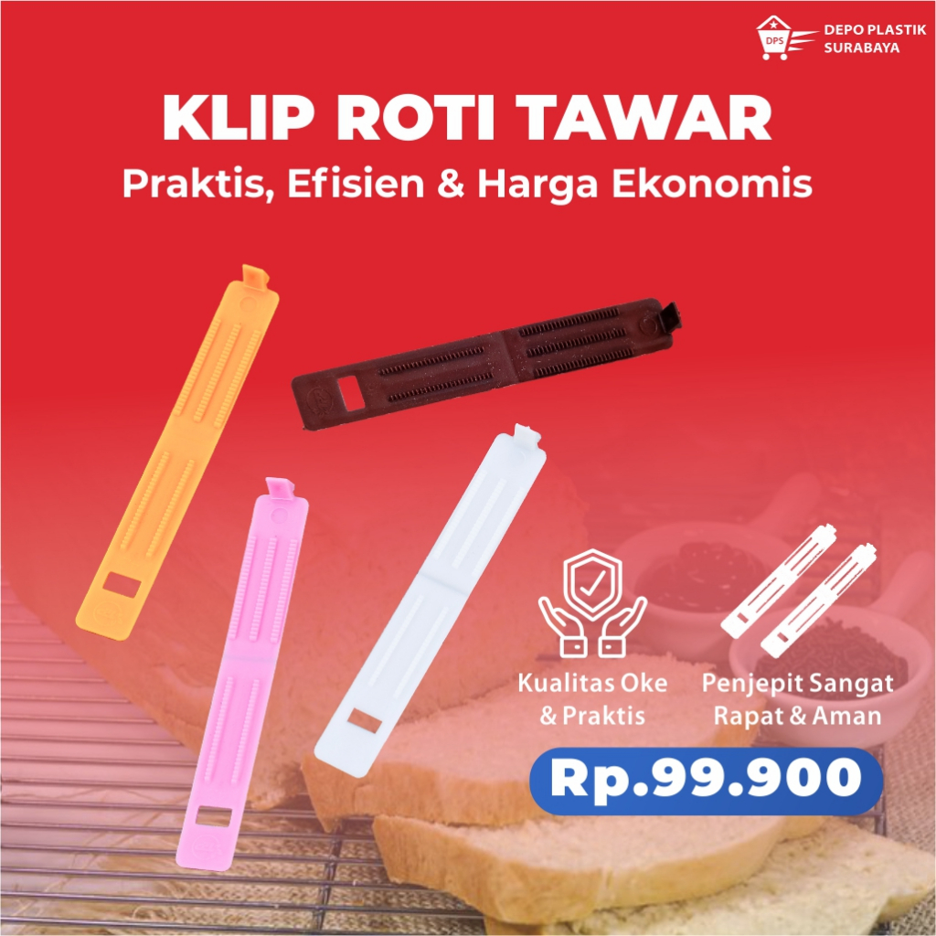 Jual Klip roti / klip roti tawar / penjepit makanan / Klip Roti Murah ...