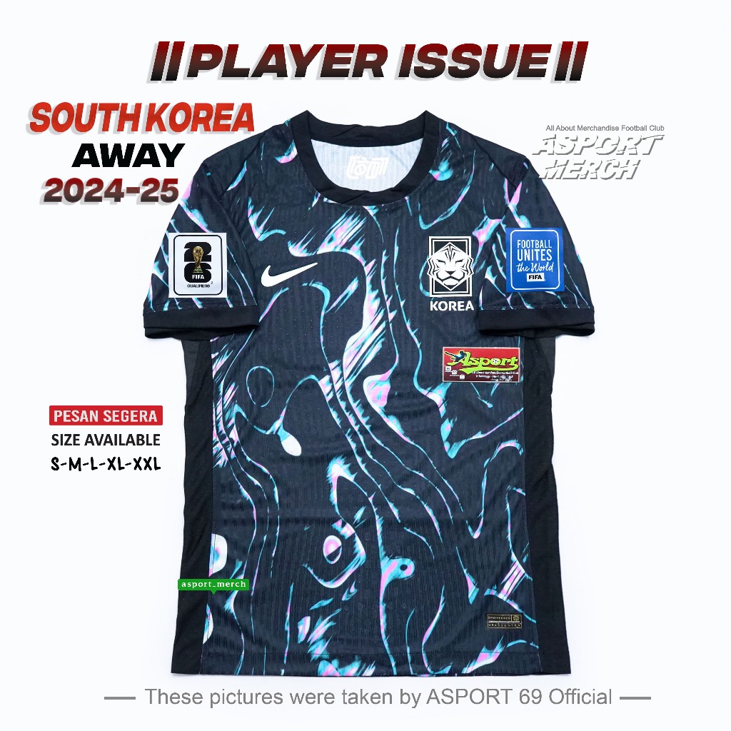 Jual PLAYER ISSUE KOREA AWAY 2024 2025 PI HITAM FANTASY | Shopee Indonesia