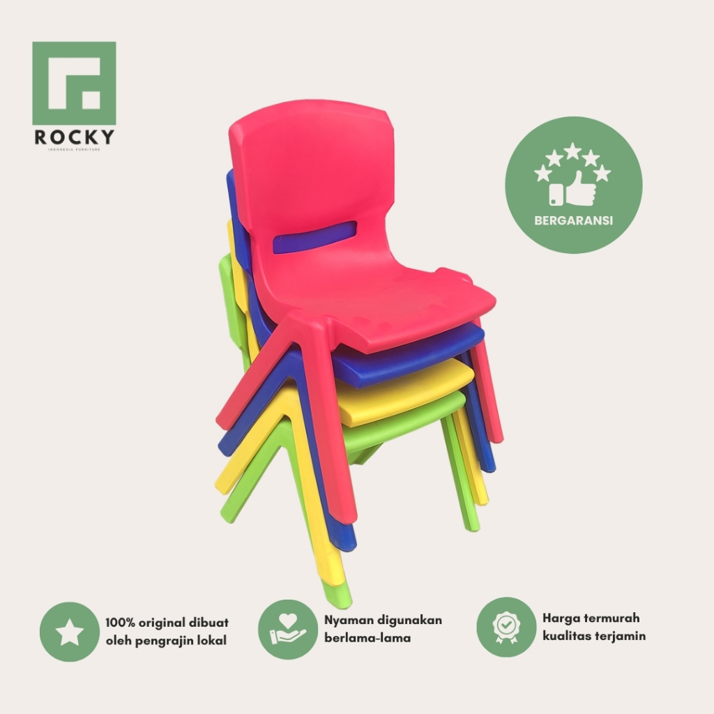 Jual ROCKY Kursi Anak Plastik Bangku Anak Plastik TK Kursi Anak Paud ...