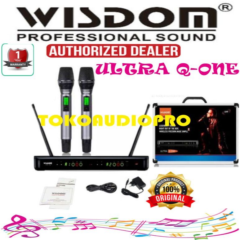 Jual Wisdom Ultra Q1 Dual Channel Handheld Wireless Mic Q-ONE Q-1 ...