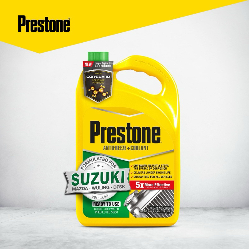Jual Prestone Radiator Coolant Cor Guard Ready To Use Green 50-50 Galon ...