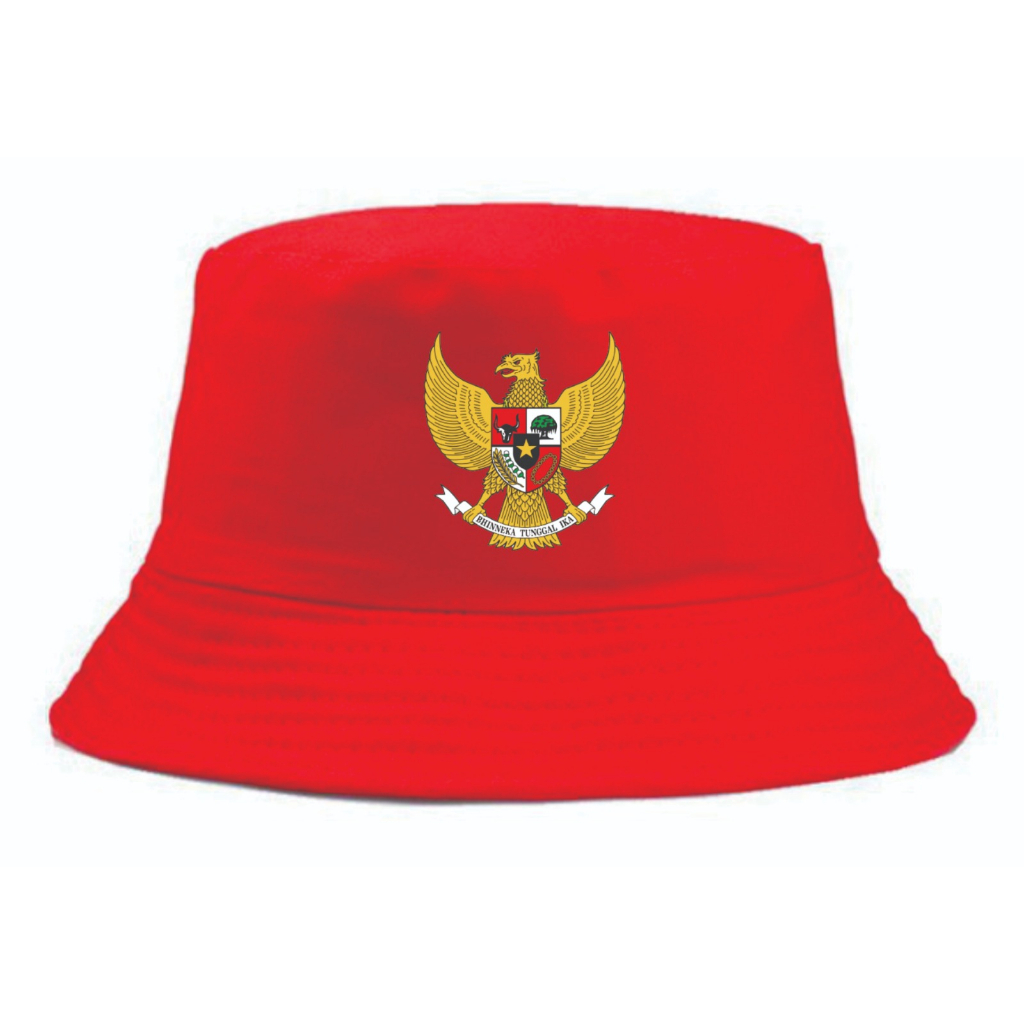 Jual [Promo Shopee] Termurah Topi Bucket Hat Motif Garuda // Topi ...