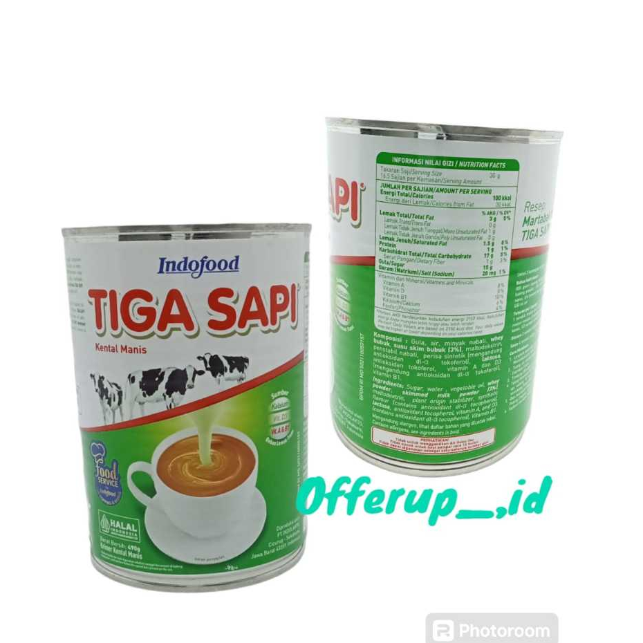 Jual Krimer Susu Kental Manis Tiga Sapi 490 gram | Shopee Indonesia