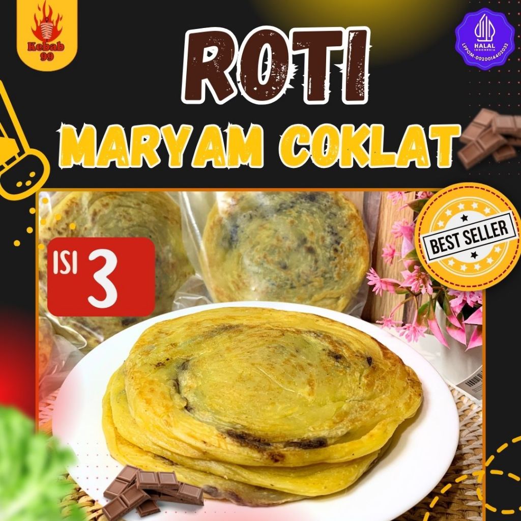 Jual Roti Maryam Coklat Frozen isi 3 pcs | Shopee Indonesia