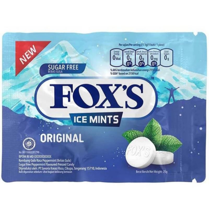 Jual Fox's Permen Ice Mint Original 25 gr | Shopee Indonesia
