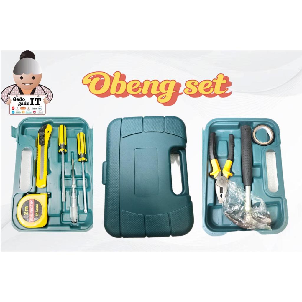 Jual TOOL KIT SET ALAT TUKANG PERKAKAS REPAIRING 8 IN 1 PERANGKAT SET ...
