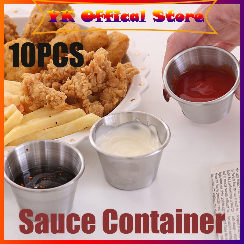 Jual 10PCS Condiment Sauce Cup 304 Stainless Steel Hot Pot Dipping Bowl ...