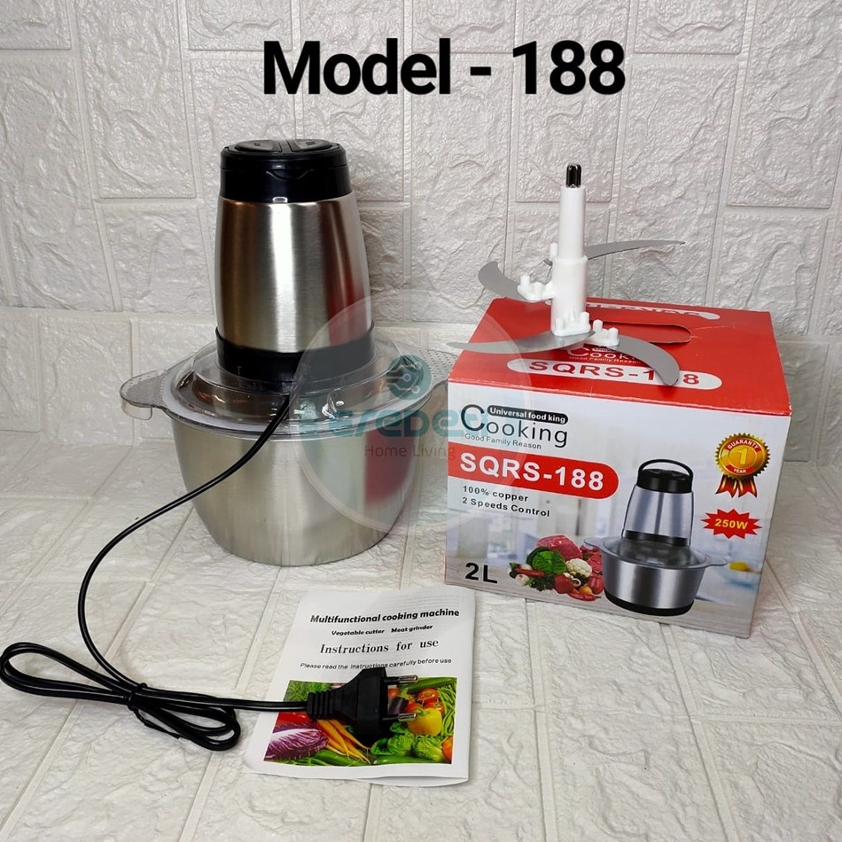 Jual BLENDER DAGING STAINLESS STEEL 2L Meat Grinder FOOD CHOPPER ...
