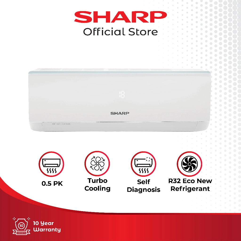 Jual Sharp AC Turbo Cool Series 1/2 PK Turbo Cooling - AH-A5UCY ...