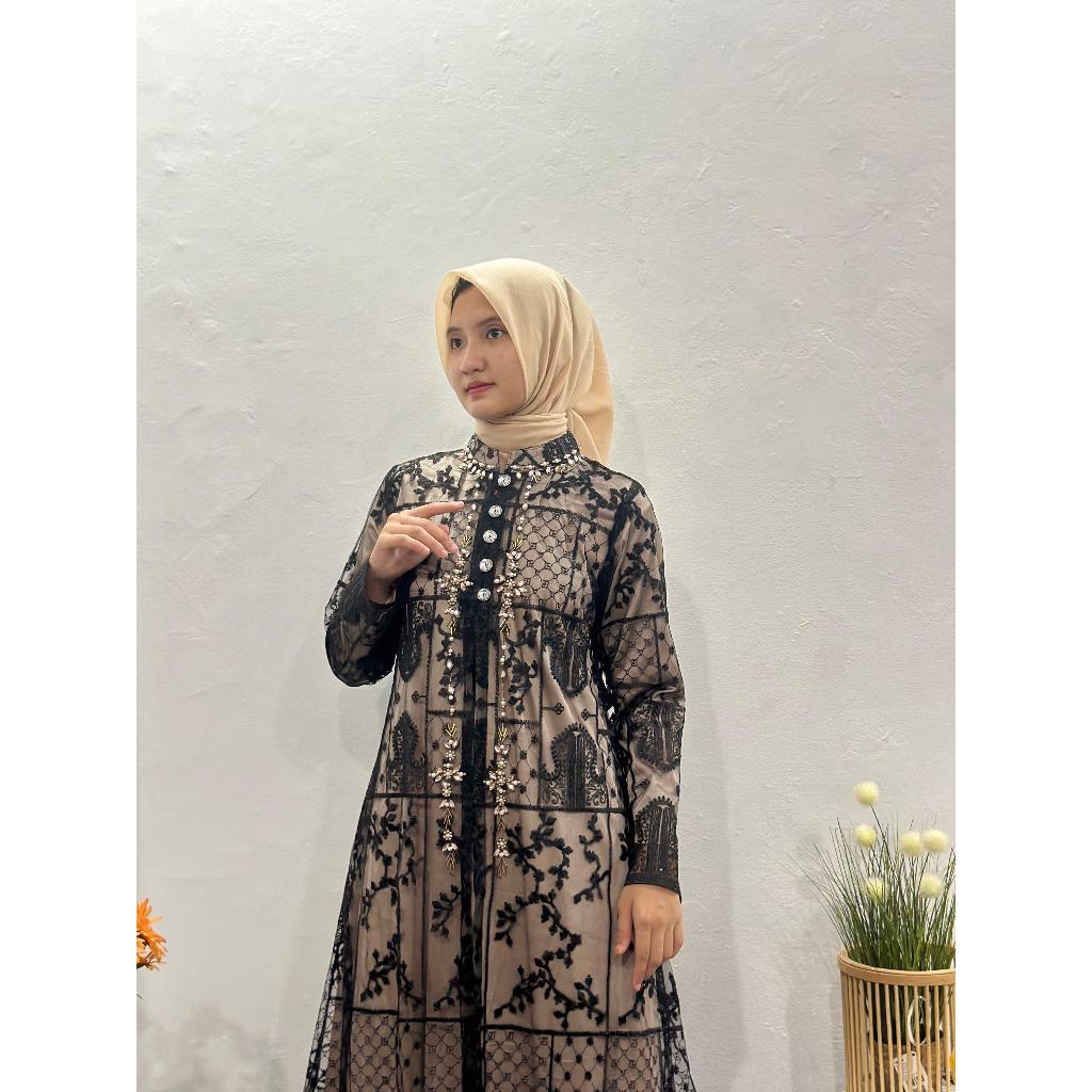 Jual Mahalini Armany Dress /Seragaman Pesta/Gamis Terbaru/Gamis Modern ...
