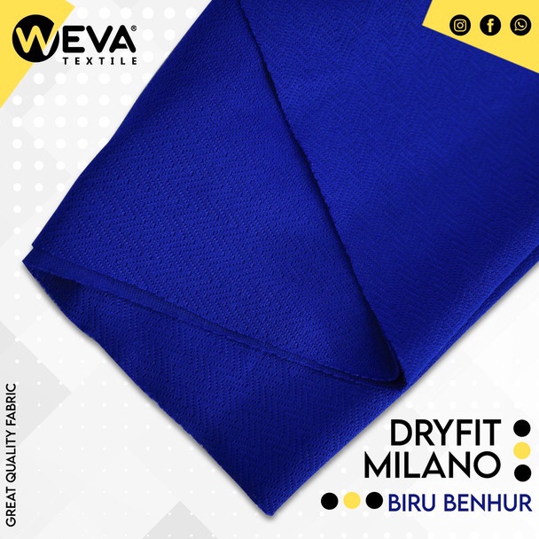 Jual KODE U8D7 Bahan Kain Jersey Dryfit Milano Biru Benhur Kain Drifit ...