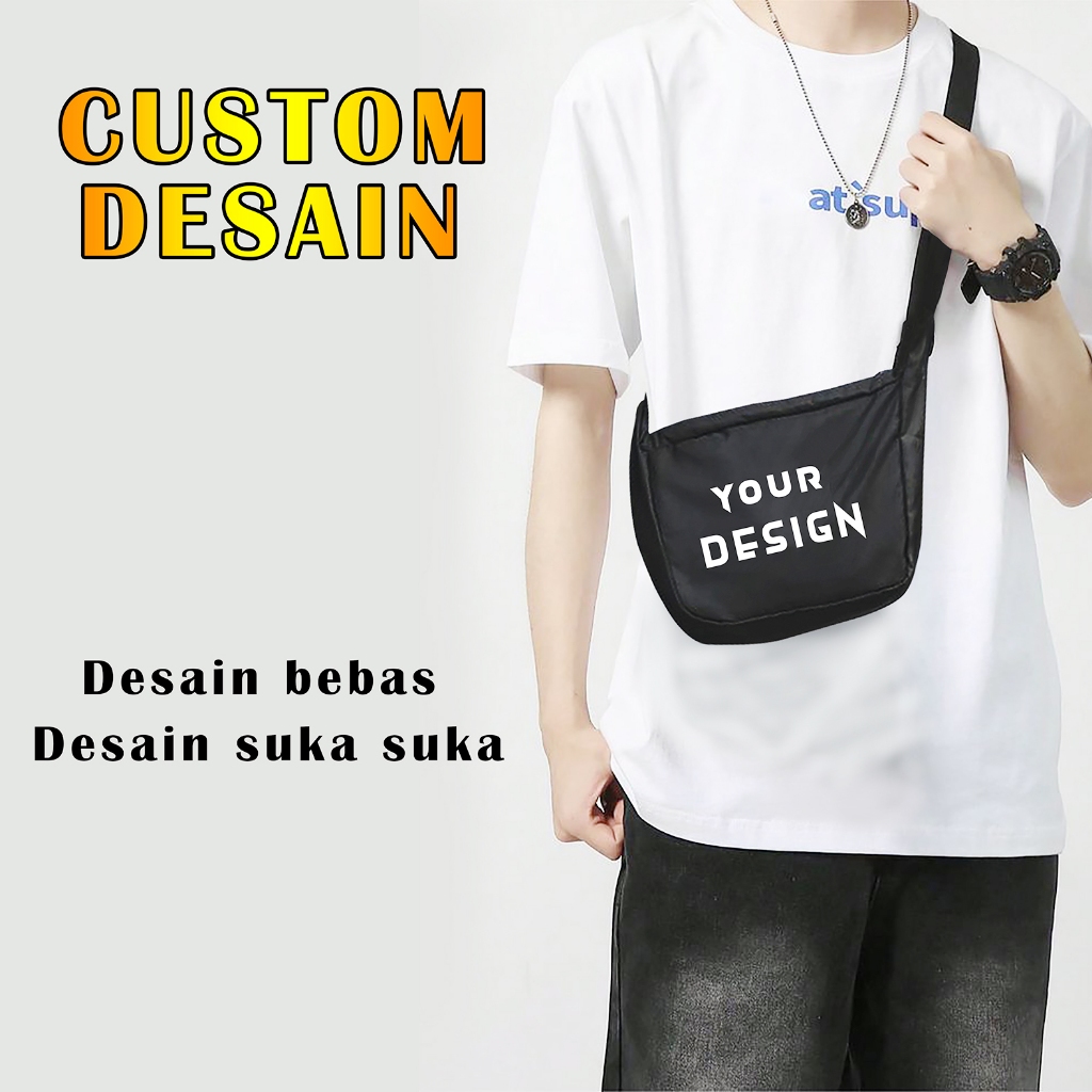 Jual Custom Tas selempang Pria Wanita Slingbag Unisex Kastem Satuan ...