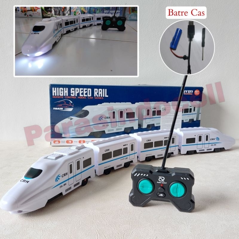 Jual Mainan RC Remote Control Kereta Cepat MRT Speed Train Ada Suara ...