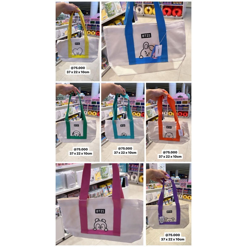 Jual BT21 with Miniso shopping bag | BTS x Miniso Tote bag kanvas KOYA ...