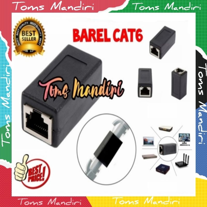 Jual UPGRADE Barrel adapter changer sambungan kabel cable LAN UTP rj45 ...