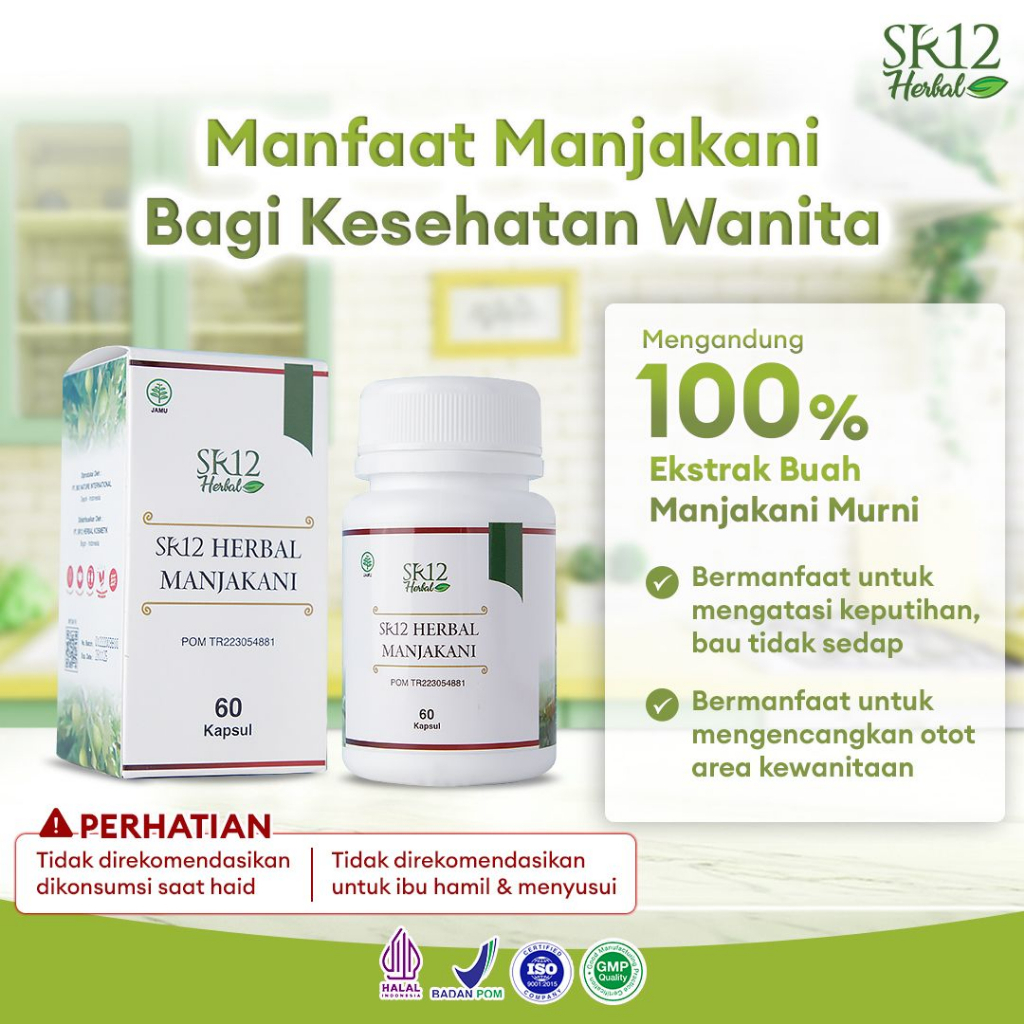 Jual MANJAKANI SR12 HERBAL PELANCAR HAID AMPUH OBAT KEPUTIHAN / KISTA ...