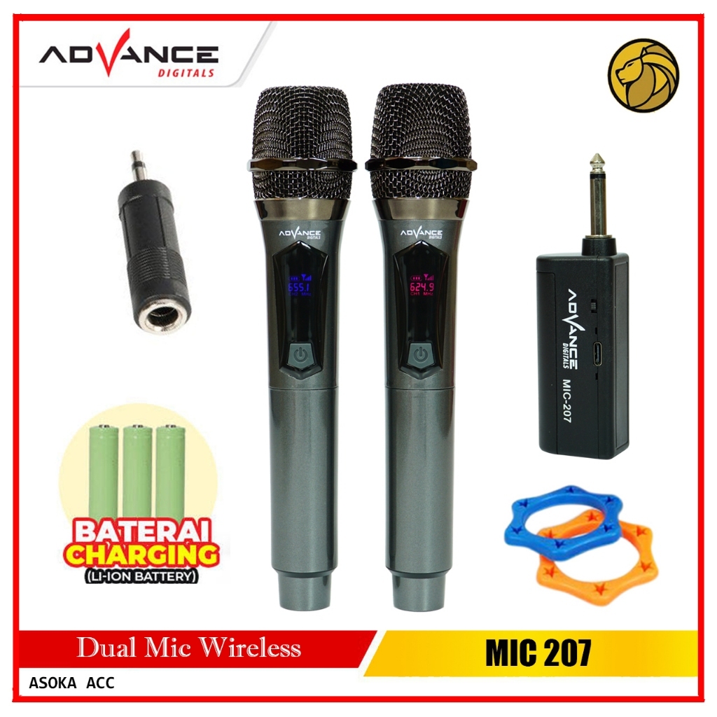 Jual Advance MIC-207/MIC-101V3 Profesional Mic Wireless Microphone ...