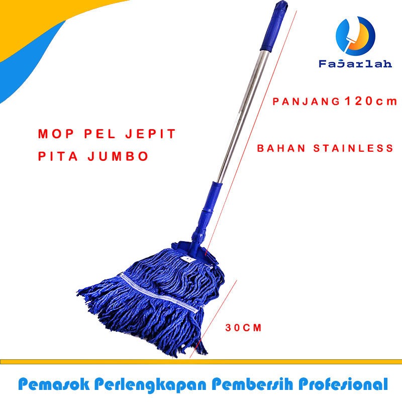 Jual FAJARLAH pel sumbu cotton kain pel katun mop jepit paket klip ...