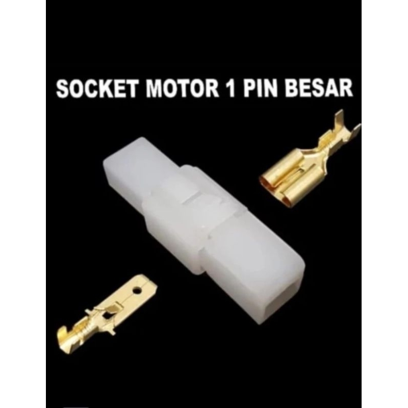 Jual Jual per /1pak Socket Motor 1 Pin Besar / Soket Motor Konektor ...