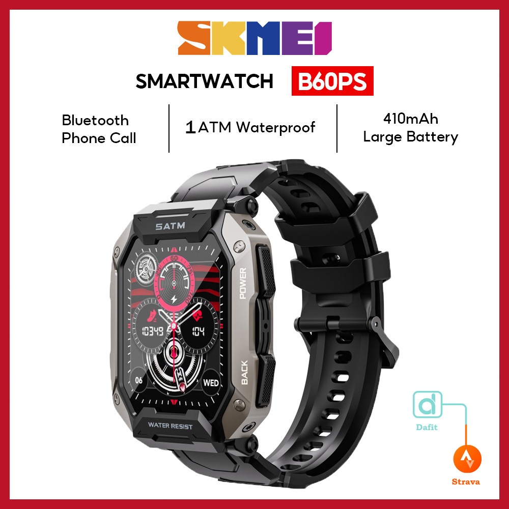 Jual Skmei B60Plus Jam Smartwatch Anti Air Jam Pintar Pria 1.81inch Full Touchscreen Jam Tangan ...